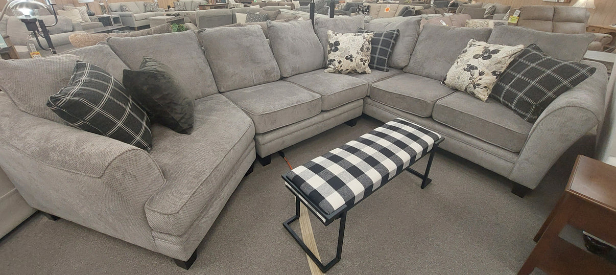 Carmella 3 Piece Cudler Sectional, Light Gray – FurnitureDepotOhio